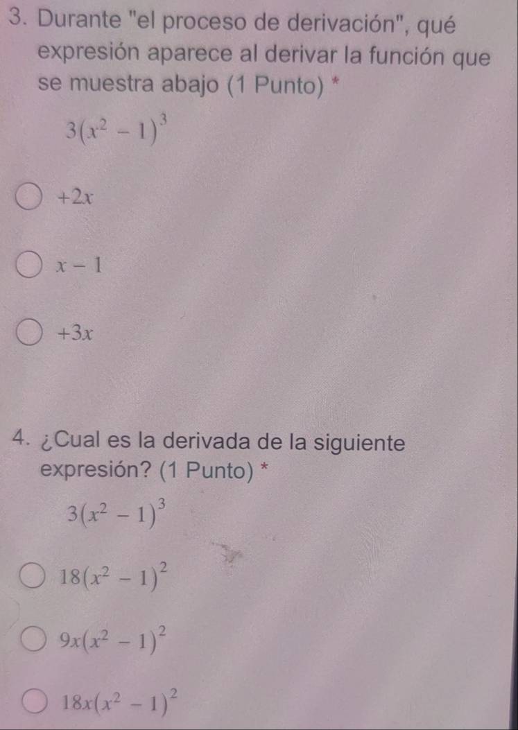 Resuelto:Durante "el proceso de derivación", qué expresión aparece al ...