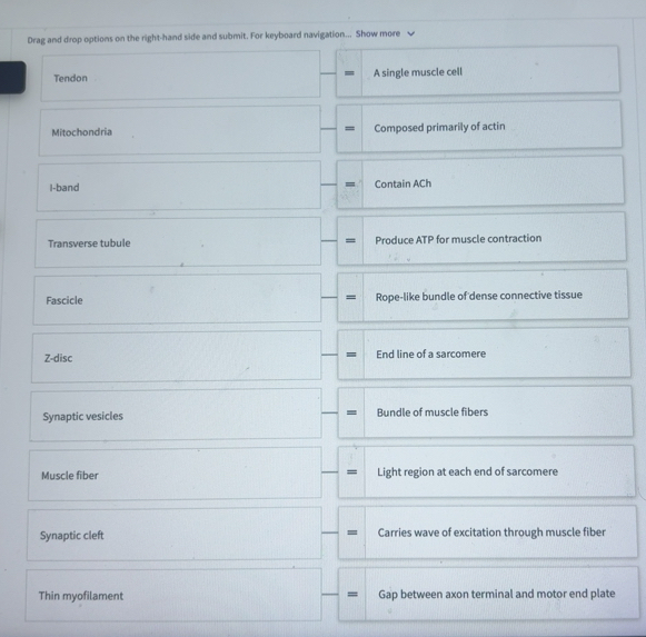 Solved: Drag and drop options on the right-hand side and submit. For keyboard navigation... Show ...