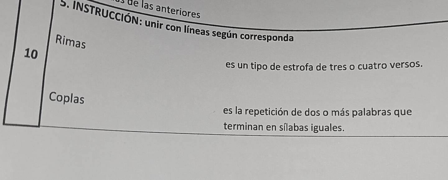 Resuelto:Is de las anteriores S. INSTRUCCIÓN: unir con líneas según ...