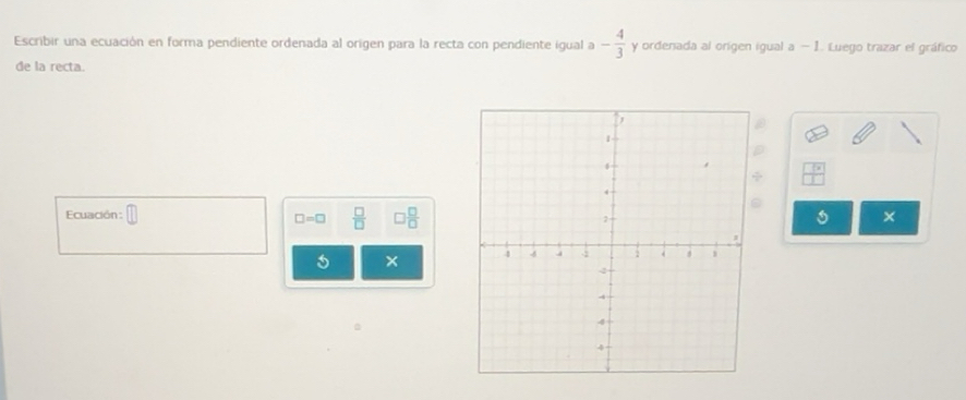 Resuelto:Escribir una ecuación en forma pendiente ordenada al origen ...