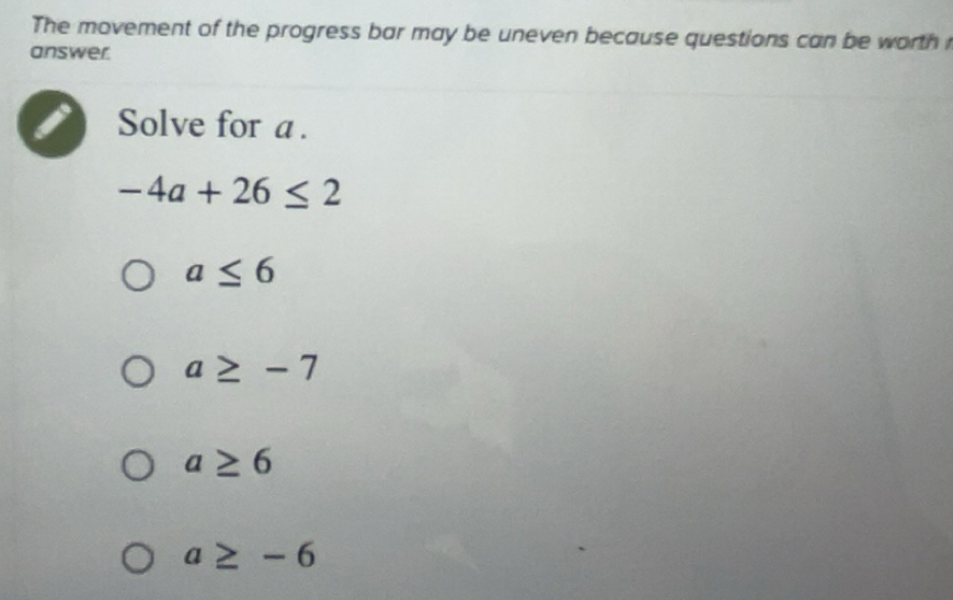 Solved: The movement of the progress bar may be uneven because questions can be worth answer ...