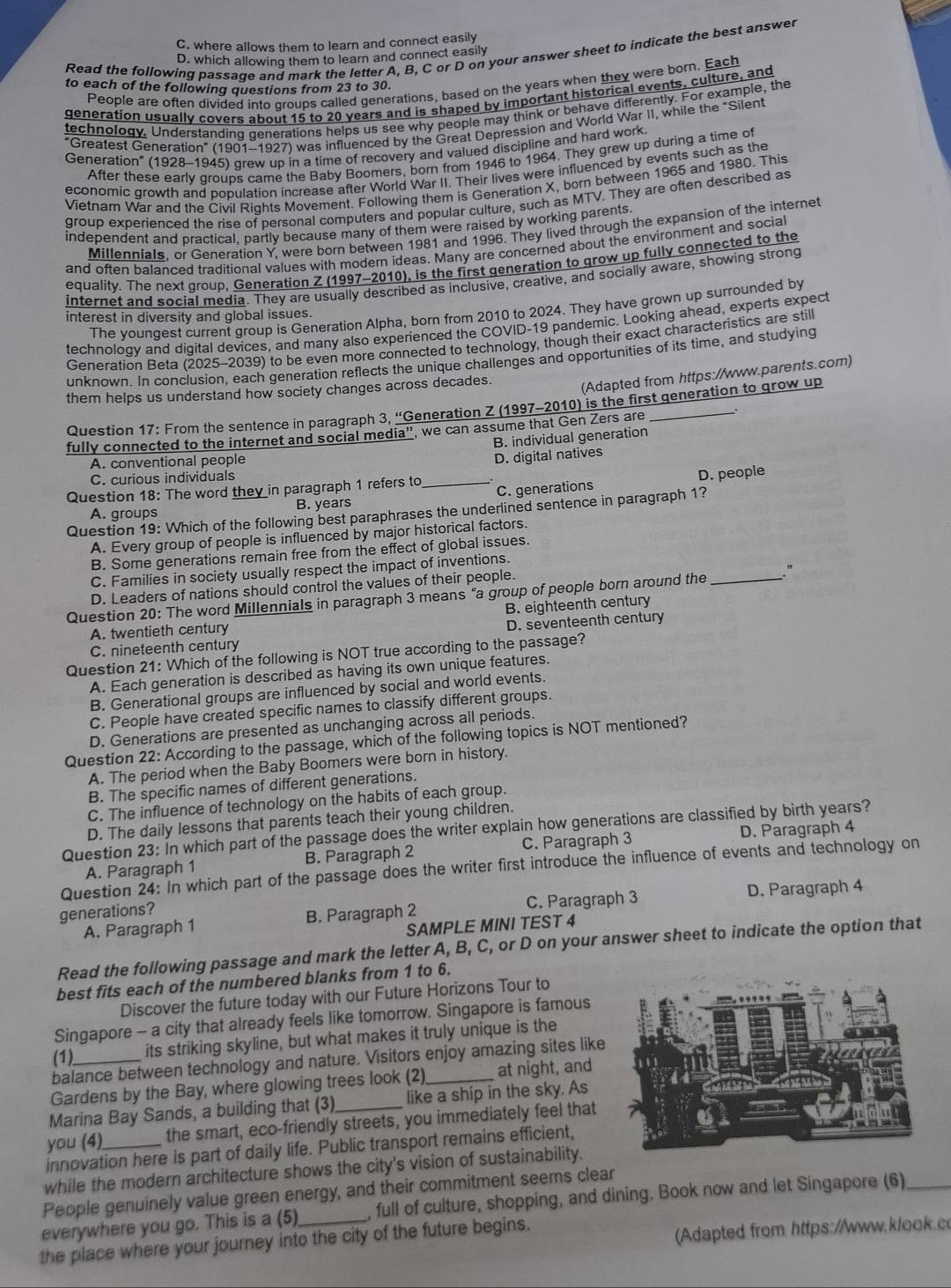 Giải quyết:C. where allows them to learn and connect easily Read the ...