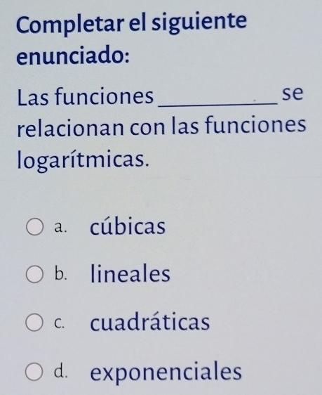 Resuelto:Completar el siguiente enunciado: Las funciones_ se relacionan ...