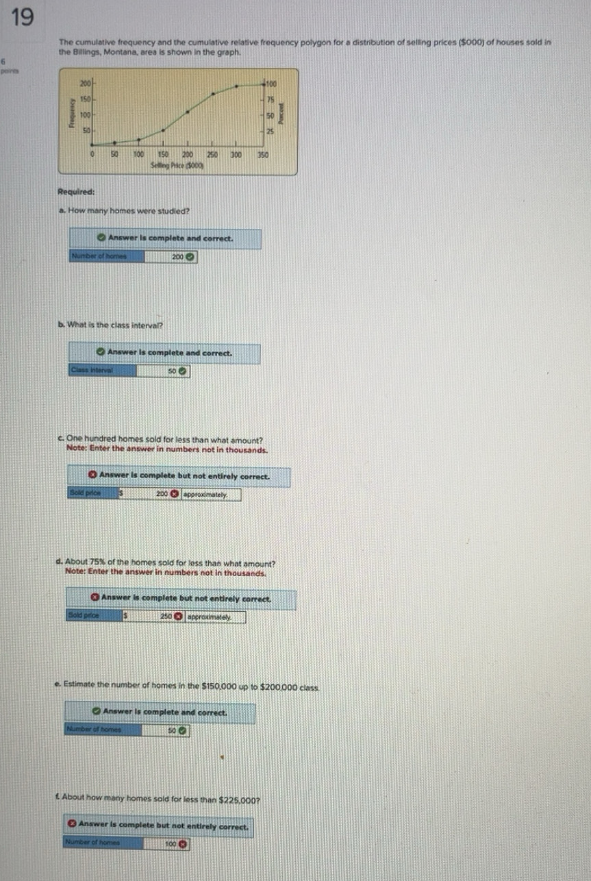 Solved: The cumulative frequency and the cumulative relative frequency ...