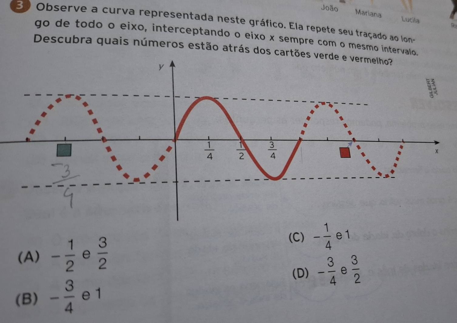 Resolvido:João Mariana Lucila Ra 30 Observe a curva representada neste ...