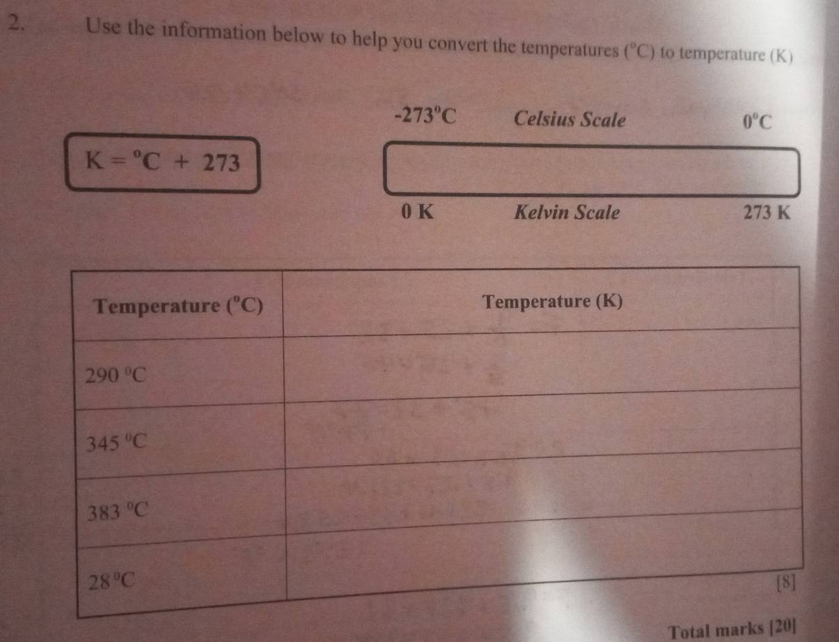 Solved: Use the information below to help you convert the temperatures ...