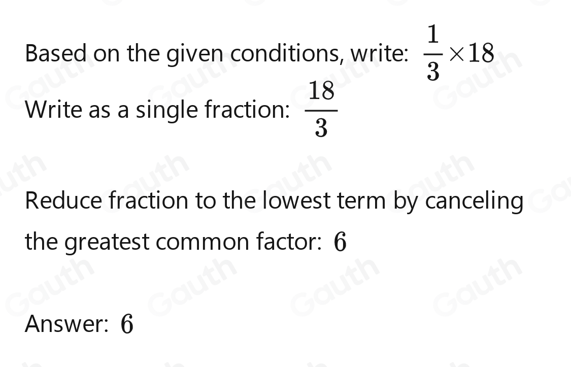 Solved: What is 1/3 of 18? Watch video [Math]