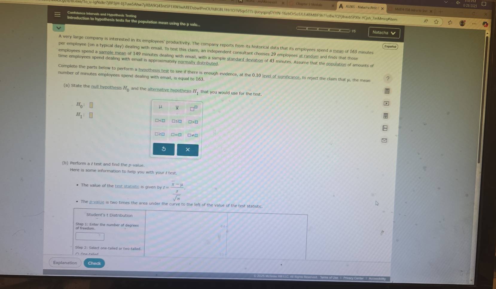 Solved: Chapter 9 Médule ALEKS - Natacha Petit MATH-158 intra to St ...
