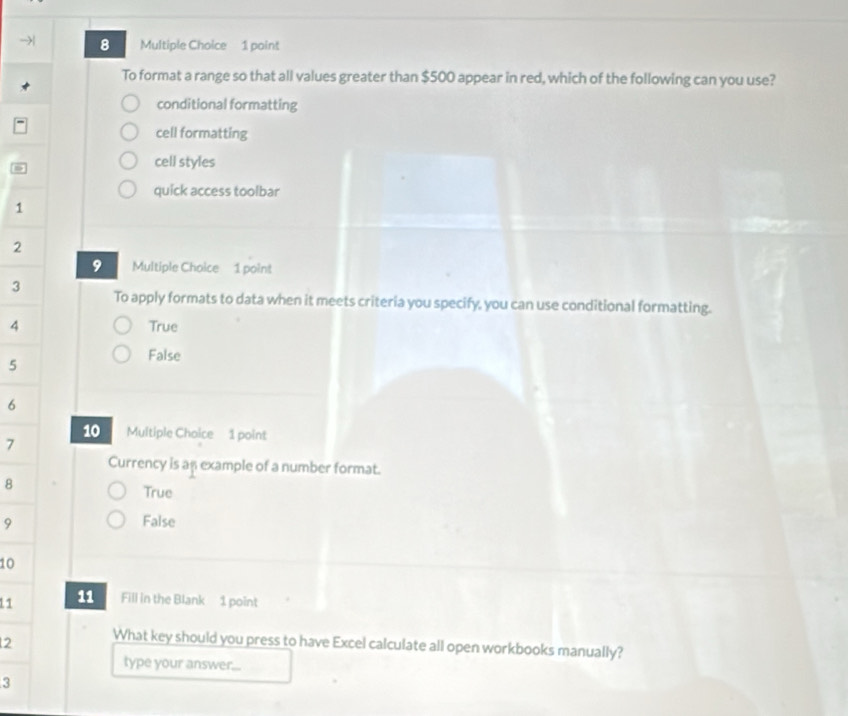 Solved: To format a range so that all values greater than $500 appear ...