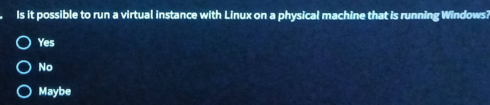 Solved: Is it possible to run a virtual instance with Linux on a ...