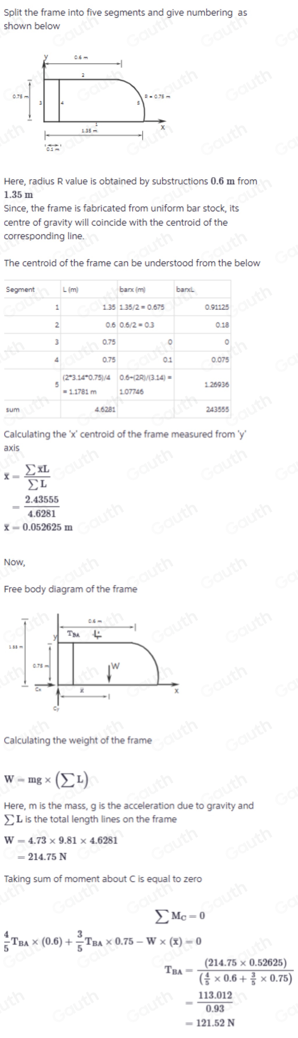 Solved: Required information The frame for a sign is fabricated from a ...
