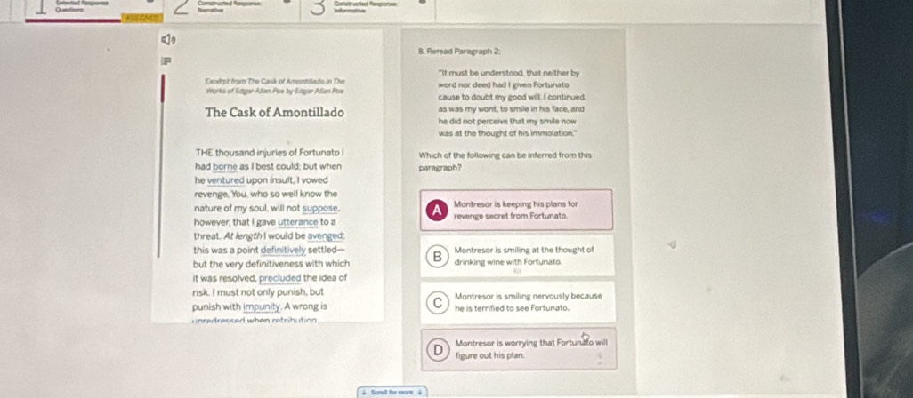 Solved: Reread Paragraph 2: "It must be understood, that neither by ...