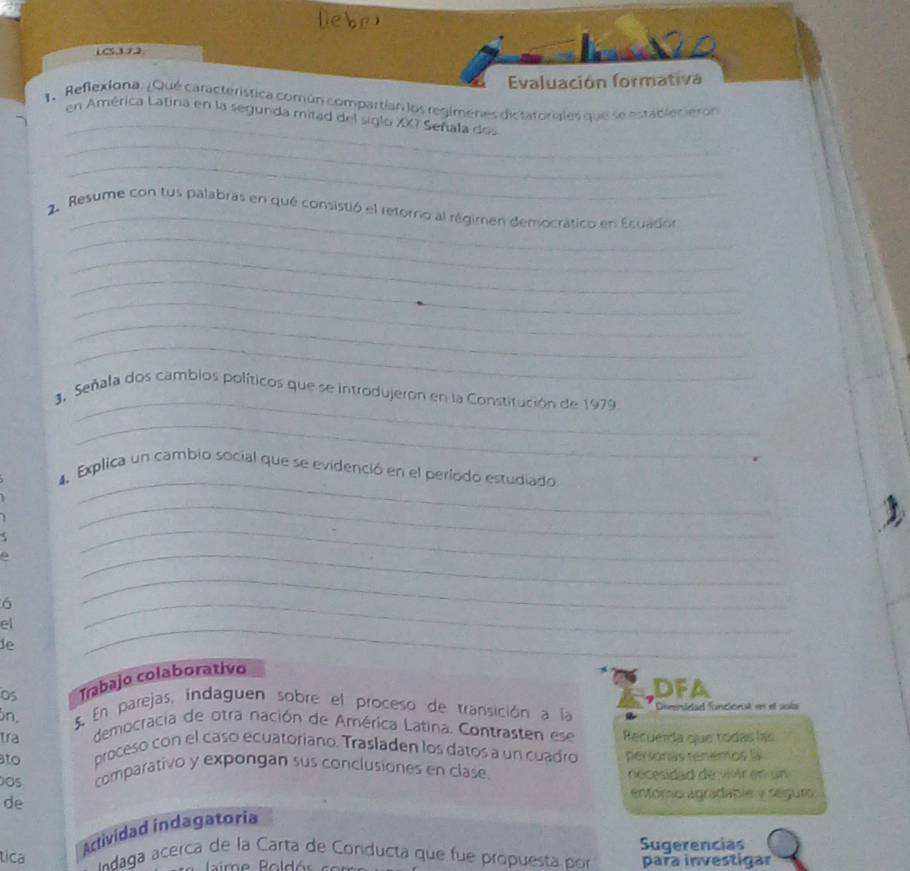 Resuelto:LCS,3.7,2. Evaluación formativa _ 1. Reflexiona. ¿Qué ...