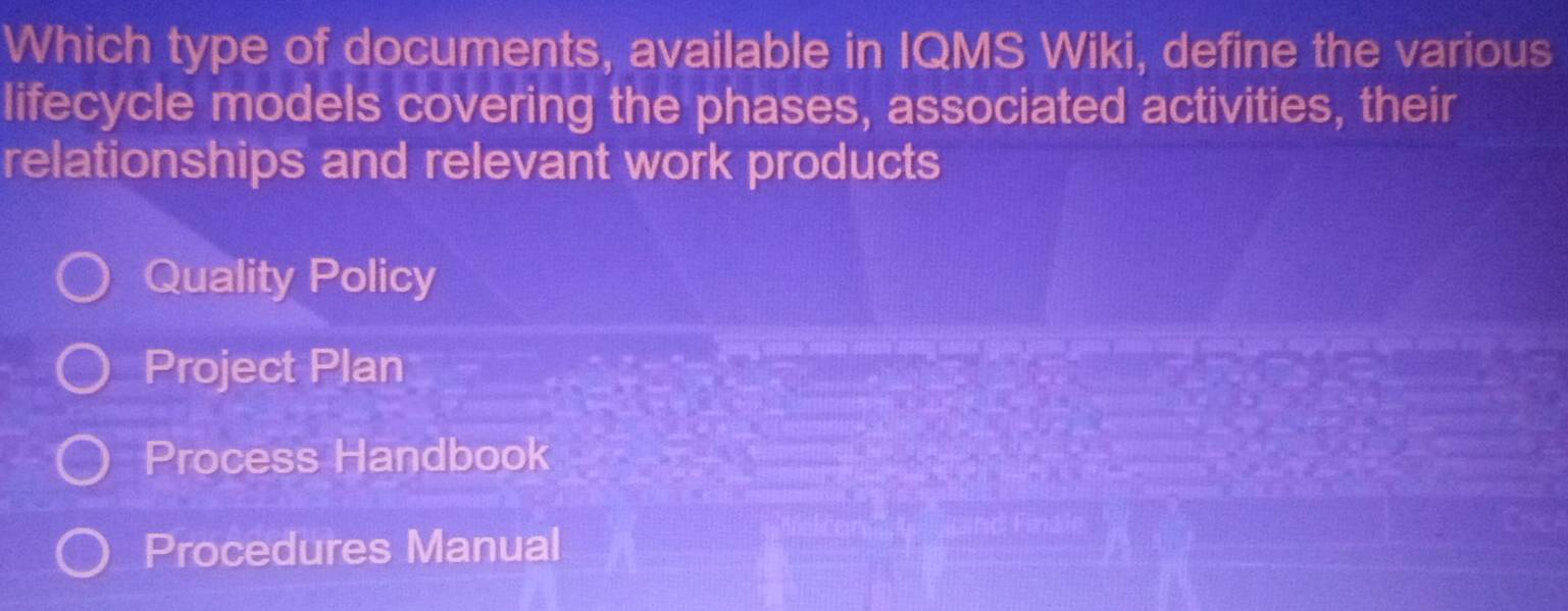 Solved: Which type of documents, available in IQMS Wiki, define the ...