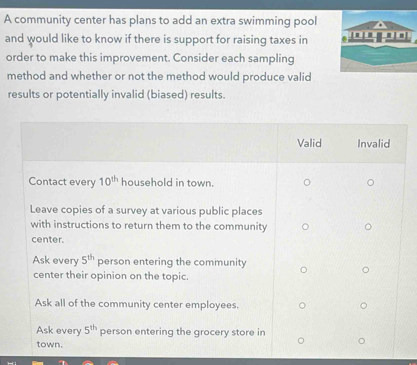 Solved: A community center has plans to add an extra swimming pool and would like to know if ...