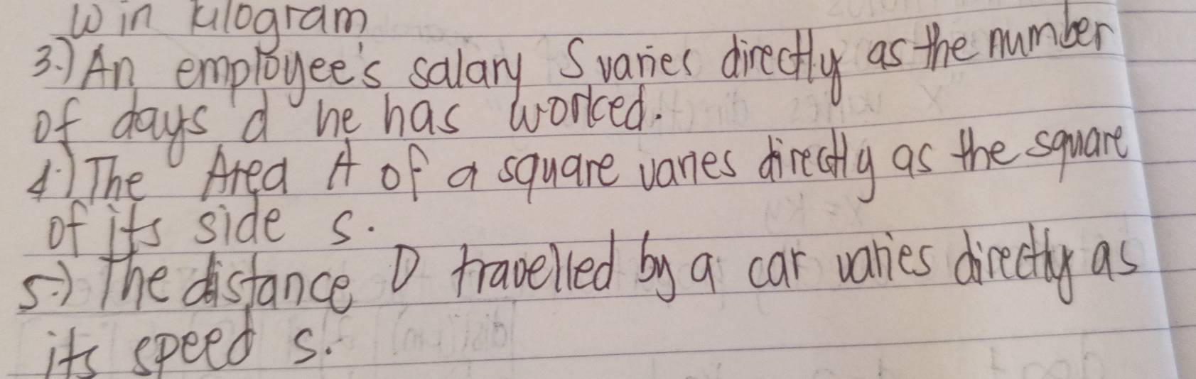 Solved: win klogram 37 An employee's salary Svaries directly as the ...