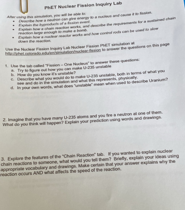 Solved: PhET Nuclear Fission Inquiry Lab After using this simulation ...