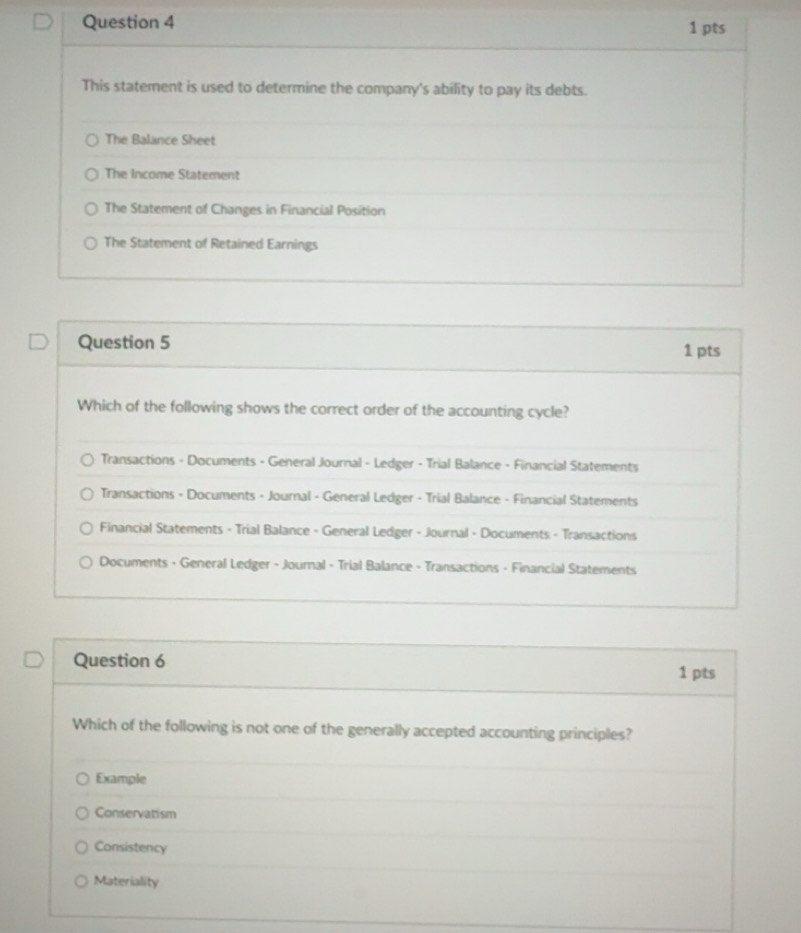 Solved: This statement is used to determine the company's ability to ...