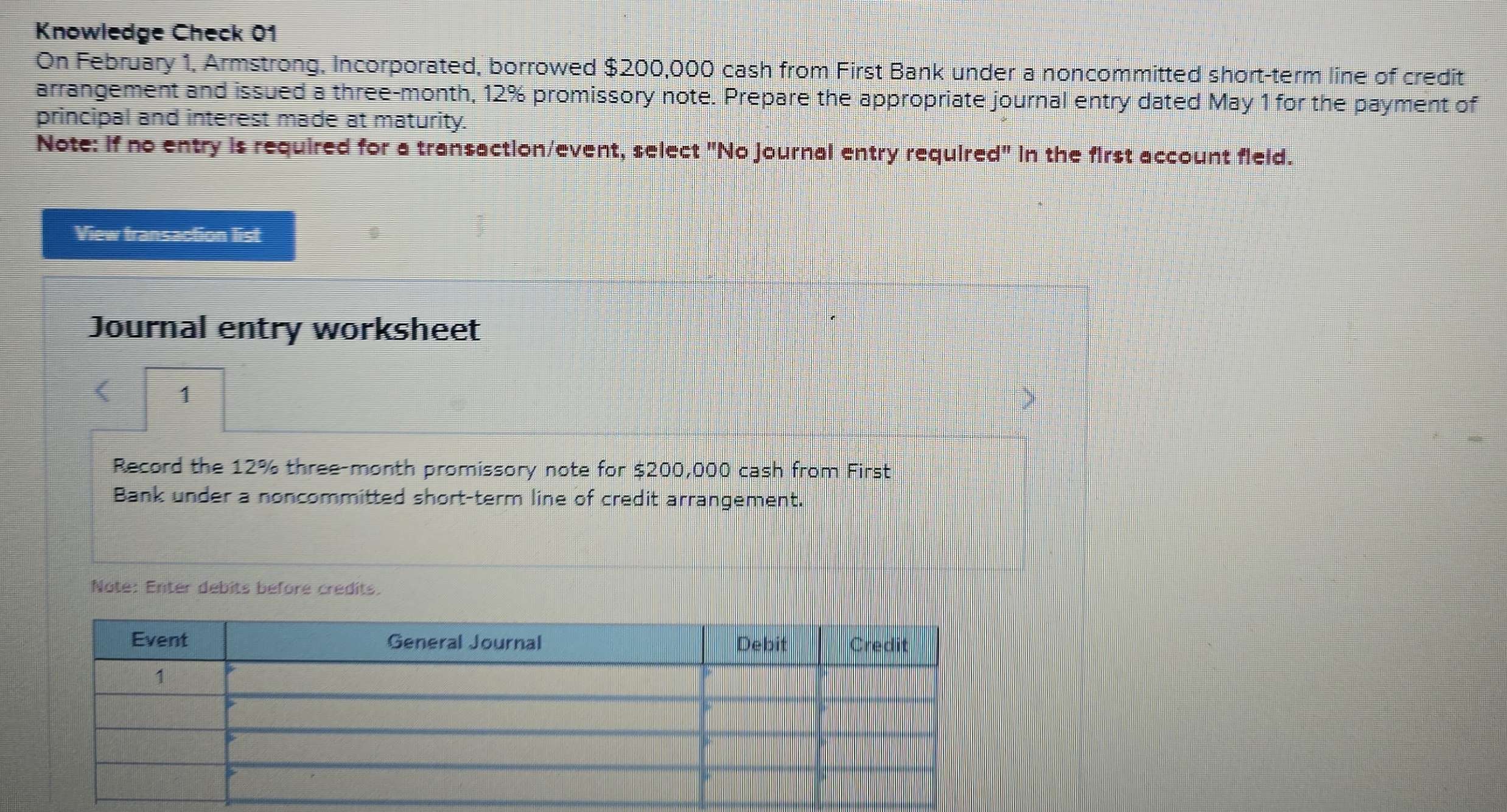 Solved: Knowledge Check 01 On February 1, Armstrong, Incorporated ...