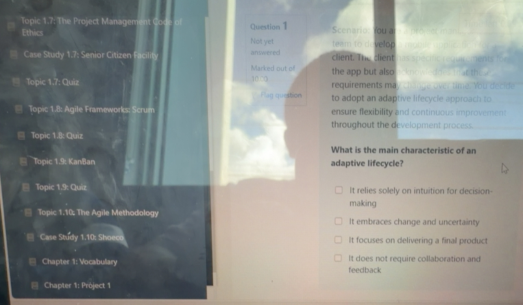 Solved: Topic 1.7: The Project Management Co Ethics Question 1 Scenario ...