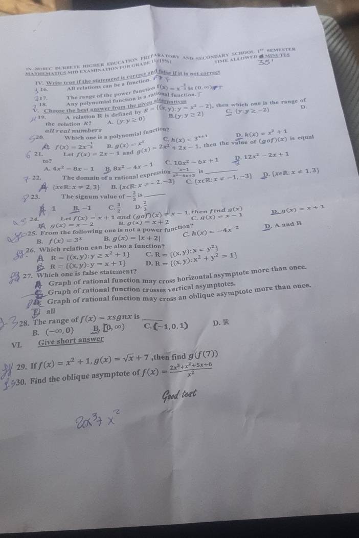 Gelöst:In 2018EC duRbete higher education pretaratory aNd sycondary ...