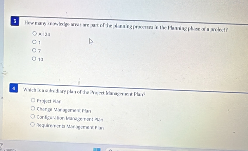 Solved: How many knowledge areas are part of the planning processes in ...