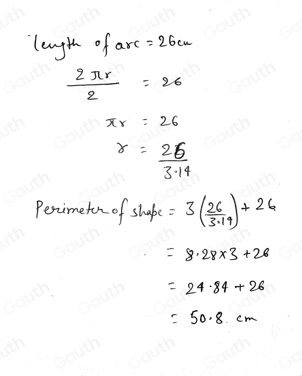 Solved: The shape below is made from a semicircle and a square. The ...