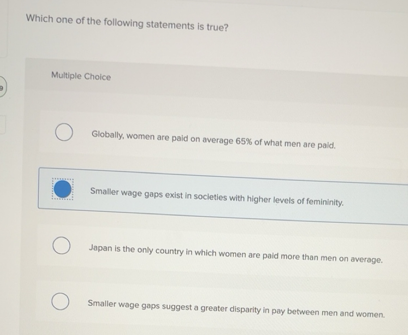 Solved: Which one of the following statements is true? Multiple Choice ...