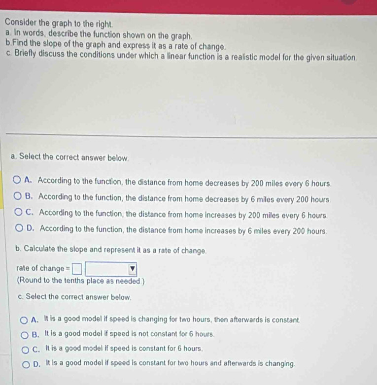 Solved: Consider the graph to the right. a. In words, describe the ...