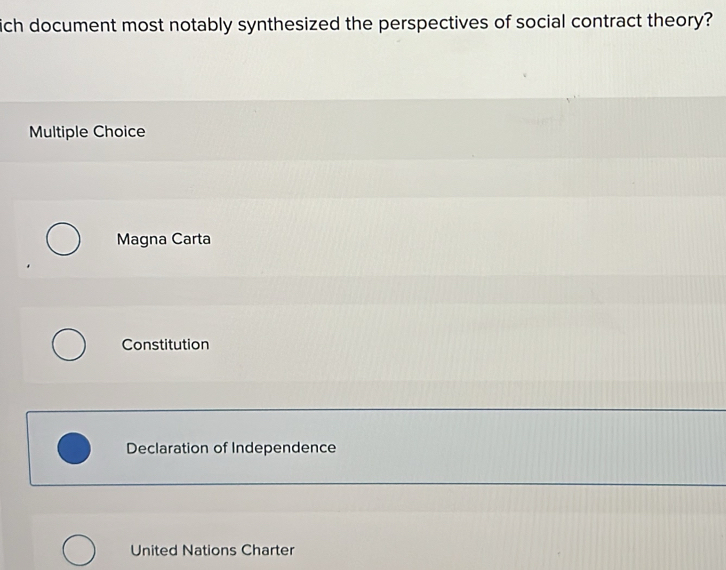 Solved: ich document most notably synthesized the perspectives of ...