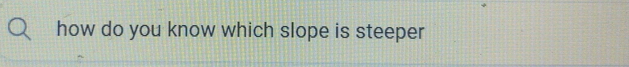 Solved: how do you know which slope is steeper [Math]