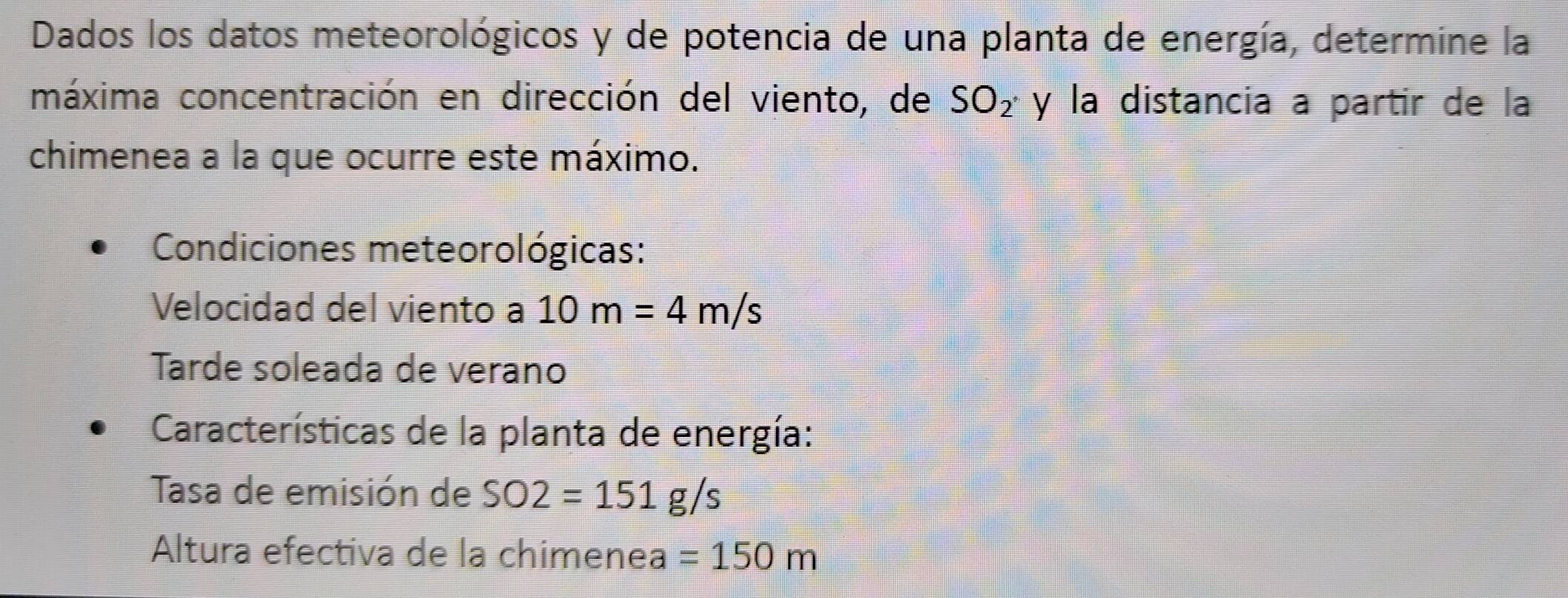 Resuelto:Dados los datos meteorológicos y de potencia de una planta de ...