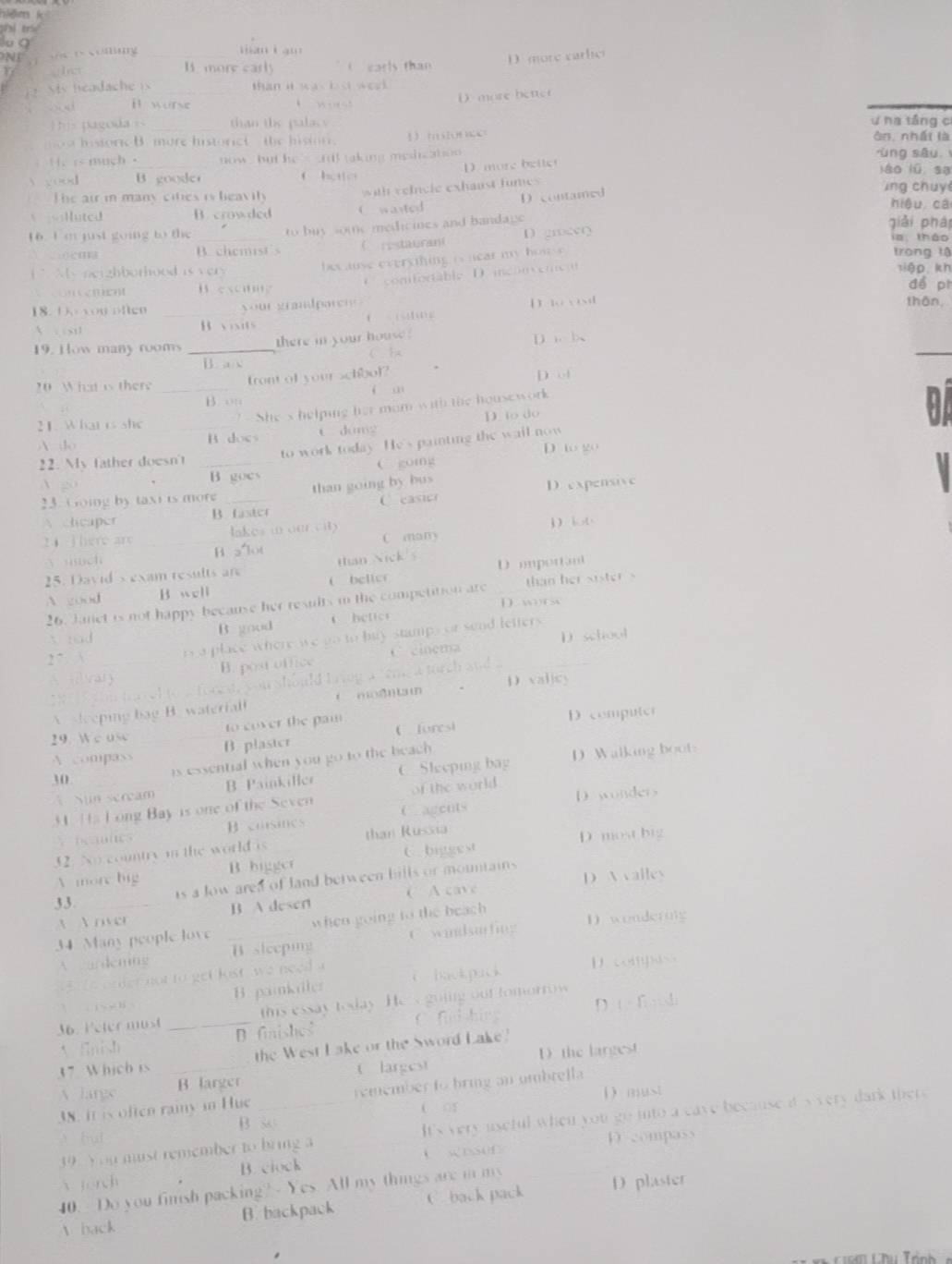 Giải quyết:Soßng tn D more varlic B. more early C earls than S y ...