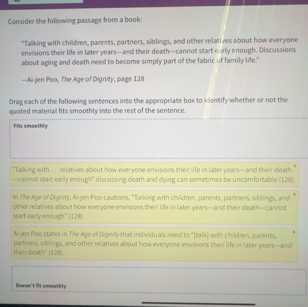 Solved: Consider the following passage from a book: “Talking with ...