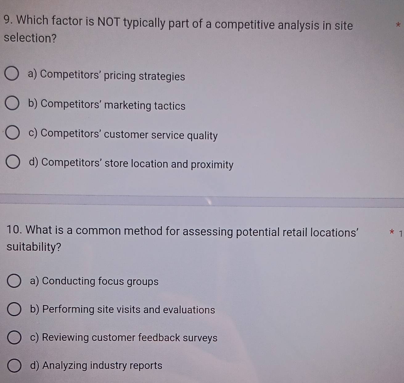 Solved: Which factor is NOT typically part of a competitive analysis in ...