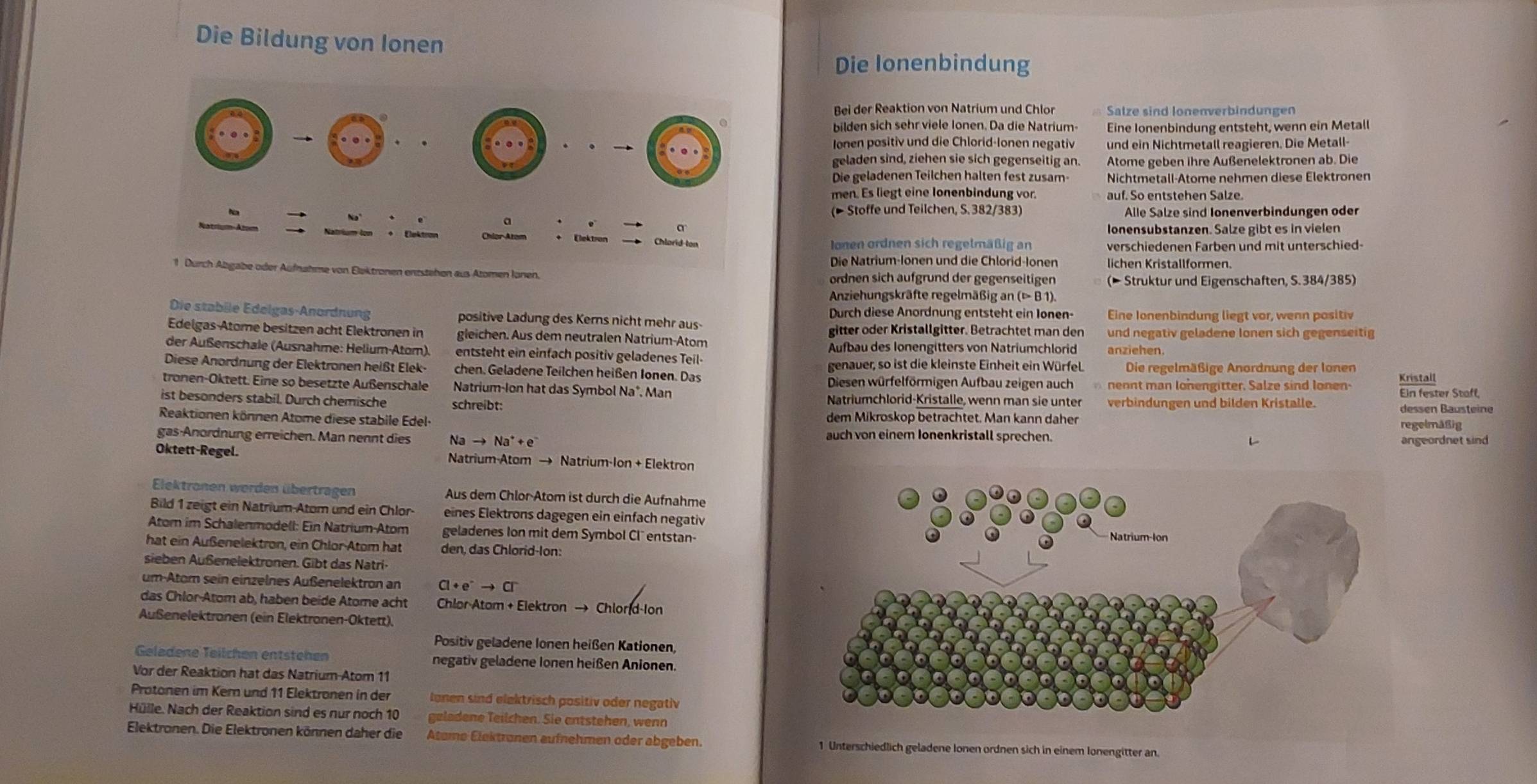Gelöst:Die Bildung von Ionen Die Ionenbindung Bei der Reaktion von ...
