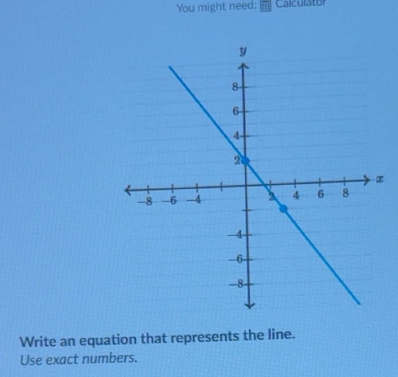 Solved: You might need: overline III Calculator Write an equation that ...