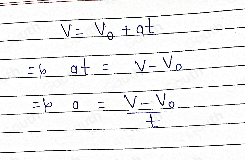 Solved: The formula for the velocity (v) of an object subject to an ...