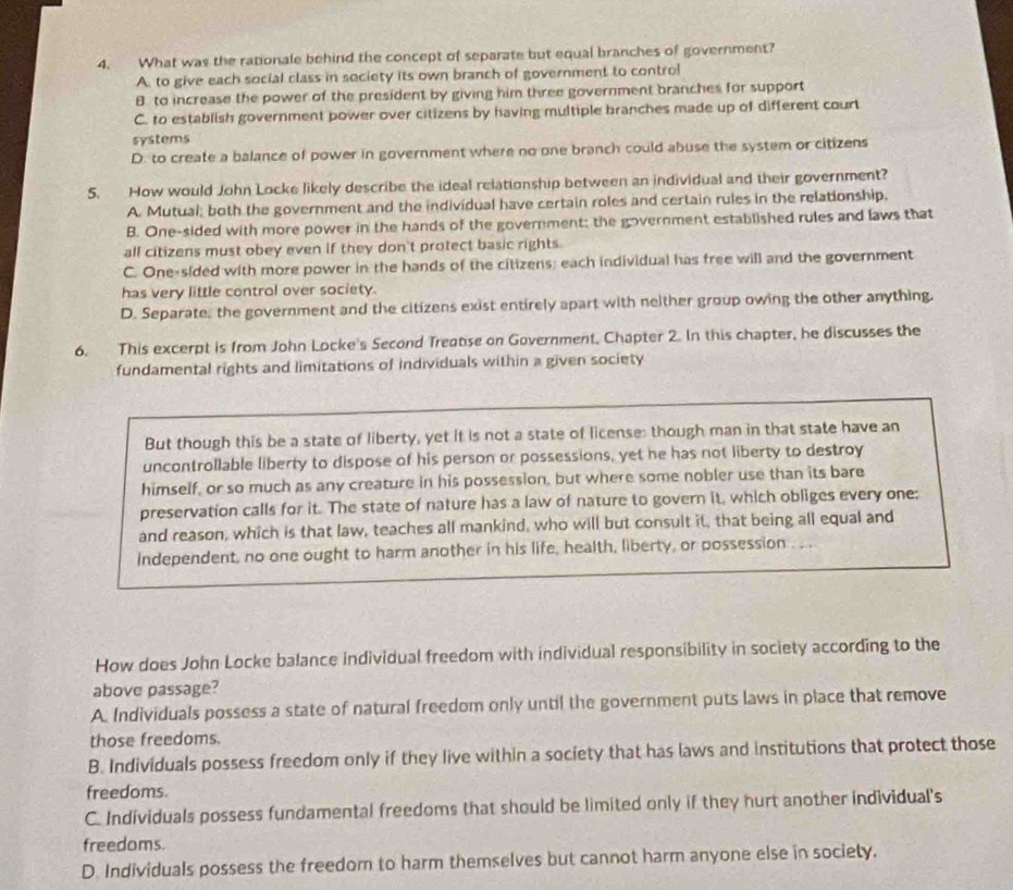 Solved: What was the rationale behind the concept of separate but equal ...