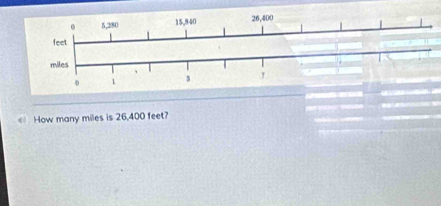 Solved: How many miles is 26,400 feet? [Math]