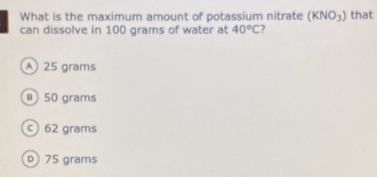 Solved: What is the maximum amount of potassium nitrate (KNO_3) that ...