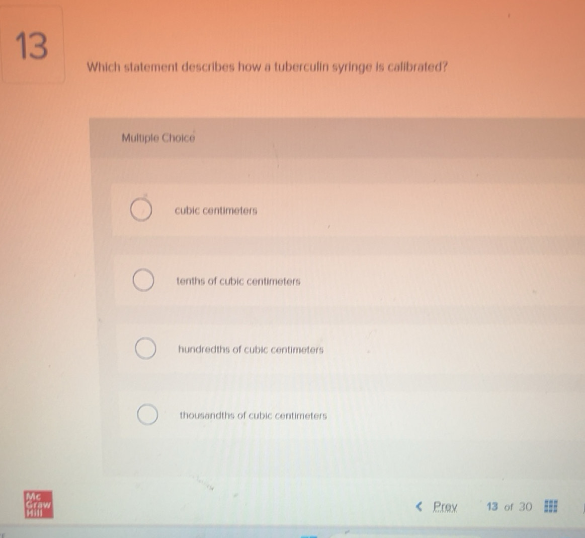 Solved: Which statement describes how a tuberculin syringe is ...