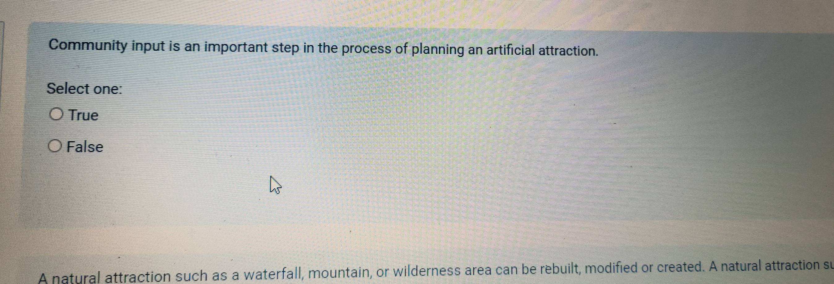 Solved: Community input is an important step in the process of planning ...