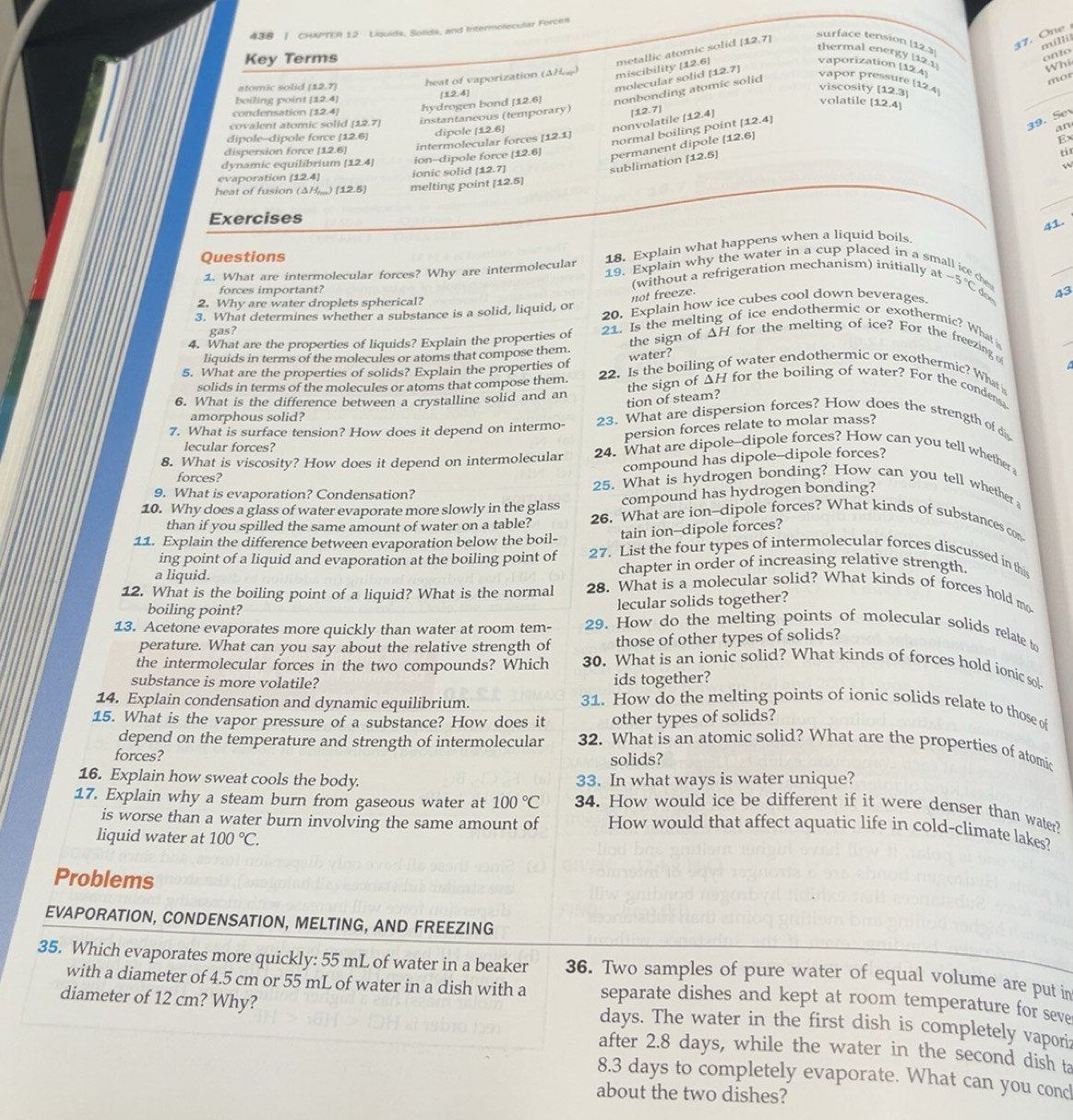 Solved: 438 | CHAPTER 12 Liguids, Sollds, and Intermollecular Forces ...