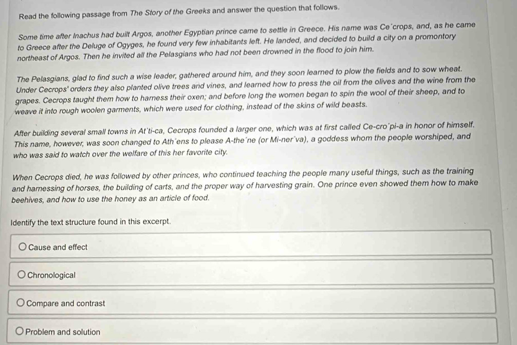 Solved: Read the following passage from The Story of the Greeks and ...