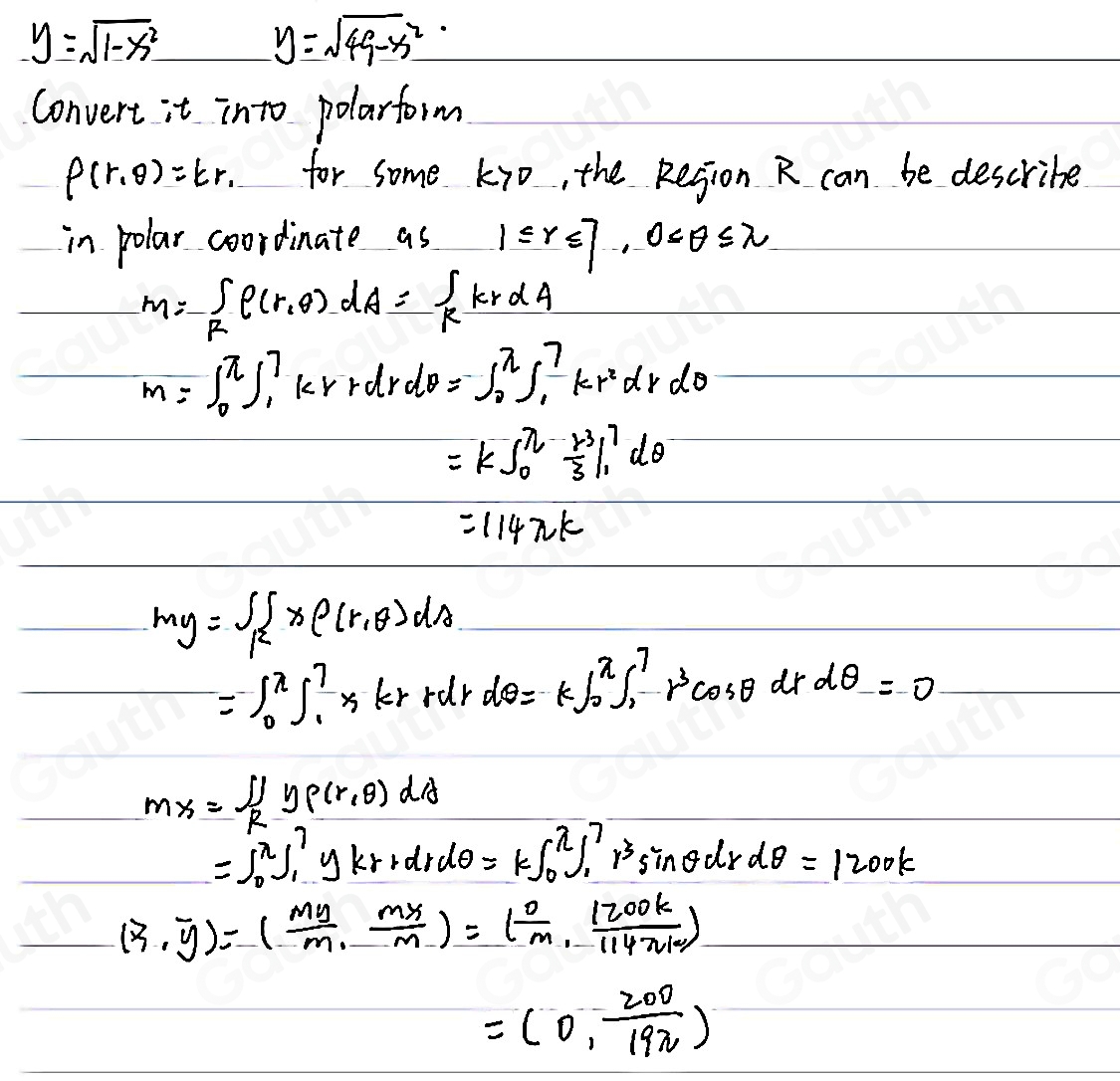 Solved: The boundary of a lamina consists of the semicircles y=sqrt(1-x ...