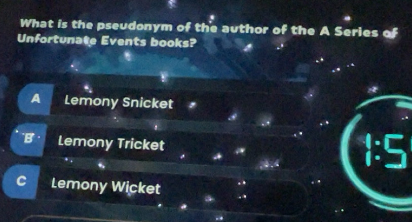Solved: What is the pseudonym of the author of the A Series of ...