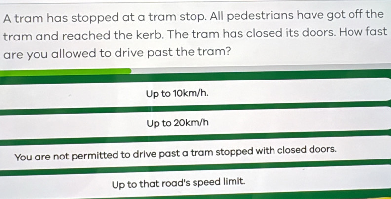 Solved: A tram has stopped at a tram stop. All pedestrians have got off ...