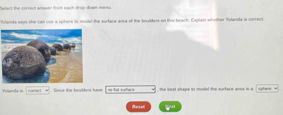 Solved: Select the correct answer from each drop-down menu. Yolanda ...