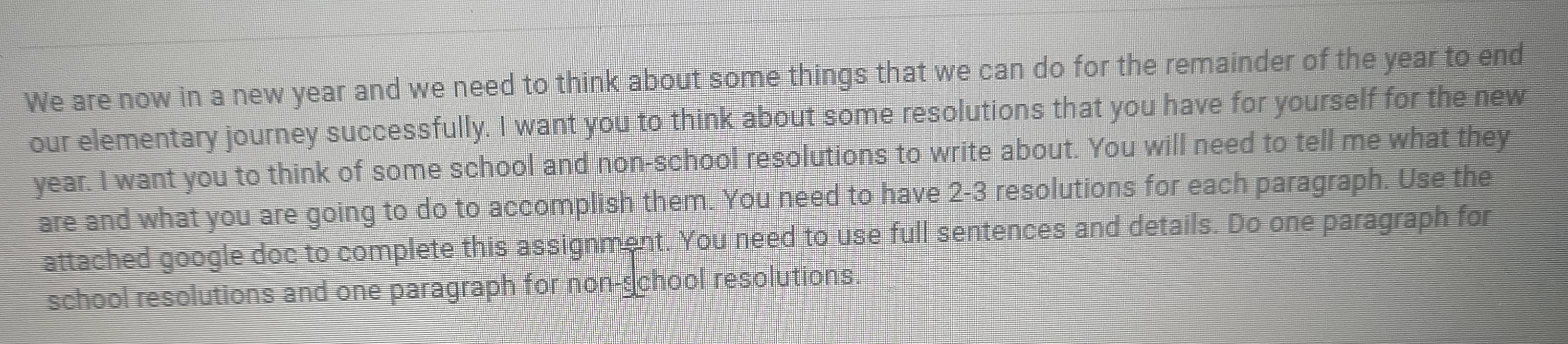 Solved: We are now in a new year and we need to think about some things that we can do for the ...